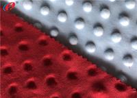 China 100% Polyester Minky Plush Fabric Embossed Soft Minky Dot Fabric For Baby for sale