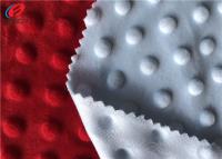 China 100% Polyester Minky Plush Fabric Embossed Soft Minky Dot Fabric For Baby for sale