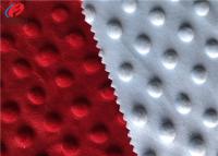 China 100% Polyester Minky Plush Fabric Embossed Soft Minky Dot Fabric For Baby for sale