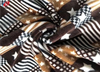 China Custom Screen Print 92% Polyester 8% Spandex Stretch Velvet Knit Fabric 240gsm 150cm for sale