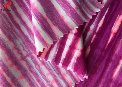 China Full Dull Strip Printed Strong Stretch Nylon Spandex Swimwear Fabric 60 inch 190 GSM for sale