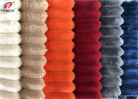 China 2mm Pile Height Striped Minky Plush Fabric 250GSM 150-160cm Width for Baby Blankets and Home Textile for sale