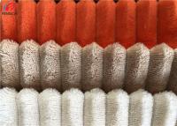 China 2mm Pile Height Striped Minky Plush Fabric 250GSM 150-160cm Width for Baby Blankets and Home Textile for sale