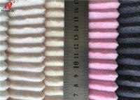 China Strip Design Soft Feel 100% Polyester Fluffy Fabric For Baby , 155cm Width for sale