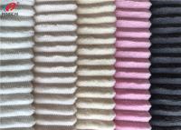 China Strip Design Soft Feel 100% Polyester Fluffy Fabric For Baby , 155cm Width for sale