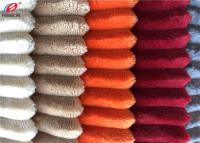 China 2mm Pile Height Striped Minky Plush Fabric 250GSM 150-160cm Width for Baby Blankets and Home Textile for sale
