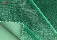 China Shiny Green Warp Knitted Polyester Elastane Fabric For Garment Dress Blanket for sale