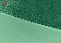 China Shiny Green Warp Knitted Polyester Elastane Fabric For Garment Dress Blanket for sale
