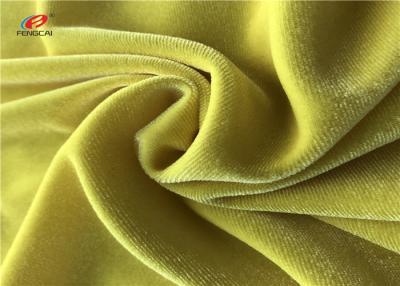 China Yellow Warp Knitted Stretch Spandex Velvet Fabric 200gsm 155cm for Garment for sale