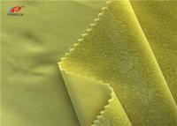China Yellow Warp Knitted Stretch Spandex Velvet Fabric 200gsm 155cm for Garment for sale