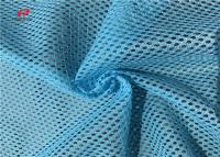 China Dry Fit Blue Athletic Mesh Fabric 100% Polyester 60gsm 175cm Width for Sports Wear and Active Clothing for sale