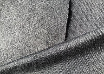China Brushed Polyester Tricot Knit Fabric Grey Colour Super Poly Jersey Fabric for sale