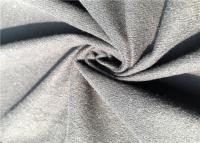 China Brushed Polyester Tricot Knit Fabric Grey Colour Super Poly Jersey Fabric for sale