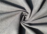 China Brushed Polyester Tricot Knit Fabric Grey Colour Super Poly Jersey Fabric for sale