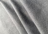 China Brushed Polyester Tricot Knit Fabric Grey Colour Super Poly Jersey Fabric for sale
