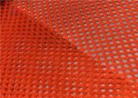 China Orange Colour 100% Polyester Fluorescent Bird eye Mesh safety vest Fabric for sale