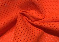 China 155cm Width 100gsm Fluorescent Mesh Fabric - 1.5mm Mesh Size for Safety Vests and Industrial Applications for sale