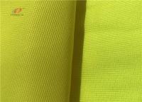 China Yellow 100% Polyester Fluorescent High Visibility Fabric - 130cm Width, 100gsm Weight for Safety Vests for sale