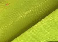China Polyester Green Slub Mesh Fluorescent Material Fabric For Garments Mesh With Stripes for sale