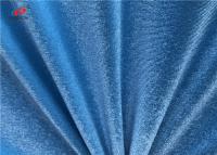 China Blue Poly 75D Spandex Korea Velvet Fabric 230GSM 150cm for Garment Dress for sale