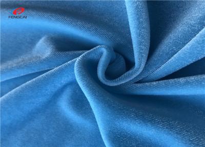 China Blue Poly 75D Spandex Korea Velvet Fabric 230GSM 150cm for Garment Dress for sale