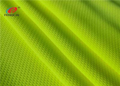 China Yellow Colour 100% Polyester Fluorescent Bird eye Mesh safety vest Fabric for sale