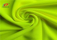 China Yellow Colour 100% Polyester Fluorescent Bird eye Mesh safety vest Fabric for sale