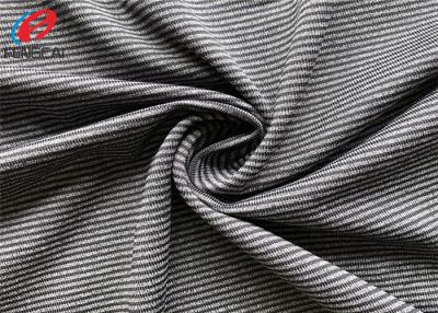 China Yarn Dyed Stripe Weft Knitted Fabric 90% Polyester 10% Spandex 160gsm for Jersey Sportswear for sale