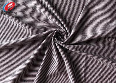 China 170gsm 90% Polyester 10% Spandex Stripe Single Jersey Fabric 152cm Width for Fashion Garment for sale
