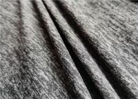 China Cation Recycle Polyester Spandex Fabric Melange Single Jersey Material for sale