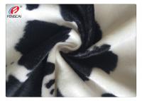 China Velboa Short Plush 100% Polyester Velvet Fabric Animal Cow Pattern Print 155cm 240gsm for sale