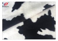 China Velboa Short Plush 100% Polyester Velvet Fabric Animal Cow Pattern Print 155cm 240gsm for sale