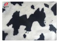 China Velboa Short Plush 100% Polyester Velvet Fabric Animal Cow Pattern Print 155cm 240gsm for sale