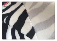China Short Plush Velboa Polyester Velvet Fabric Printed Zebra Stripe Pattern for sale