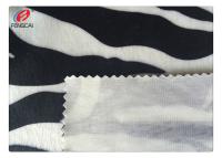 China Short Plush Velboa Polyester Velvet Fabric Printed Zebra Stripe Pattern for sale