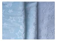 China Crystal Star Embossed Minky Plush Fabric 100% Polyester For Toy for sale