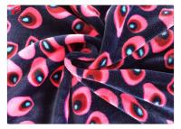 China Custom Printed One Side Brushed Spandex Velvet Fabric 155cm 220gsm for Kids Wear for sale
