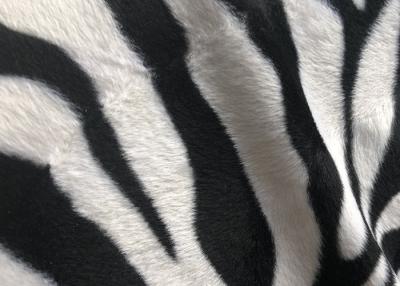 China Printed Zebra Stripe Polyester Velvet Fabric 155cm Width 240gsm for Upholstery for sale