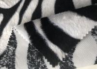 China Printed Zebra Stripe Polyester Velvet Fabric 155cm Width 240gsm for Upholstery for sale