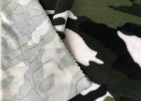 China Camouflage Print One Side Brushed 240GSM Soft Plush Fabric for sale