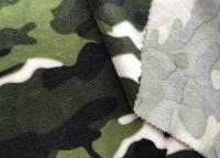 China Camouflage Print One Side Brushed 240GSM Soft Plush Fabric for sale