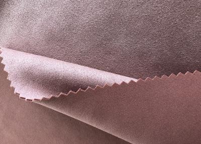 China 58 Inch Stretch Weft Knitted Micro Suede Polyester Fabric 385 GSM for sale