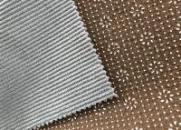 China Warp Knitted Sofa Velvet Fabric 300GSM With Plastic Stripe Back for sale