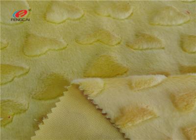 China Super Soft Plush Minky Velboa Fabric 3mm Pile 100% Polyester Embossed for sale