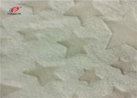 China Brushed Minky Plush Fabric 200GSM With Five Pointed Star Pattern for sale