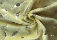 China 230GSM Feather Pattern Bronzing Minky Plush Fabric For Baby for sale