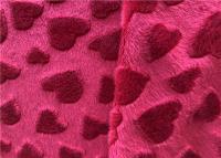 China Heart Pattern Knit DTY Brush Minky Plush Fabric 100 Polyester for sale