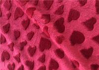 China Heart Pattern Knit DTY Brush Minky Plush Fabric 100 Polyester for sale