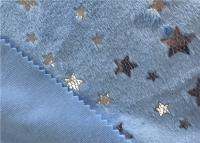 China 160CM Width Anti Pilling Silver Star Foil Printing Minky Plush Fabric for sale