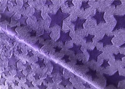 China 60'' Wide 230GSM Super Soft Knitted Star Brushed Minky Plush Fabric 100% Polyester for Baby Blankets for sale